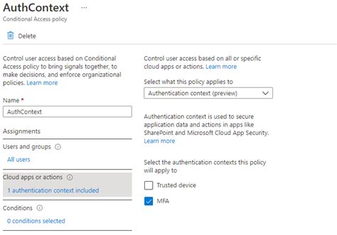 Deep Diver Azure Ad Conditional Access Authentication Context Setup For Custom Apps And Ms