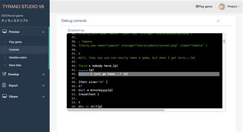Finish And Distribute Usageandtutorial Tyranoscript｜a Novel Game Engine