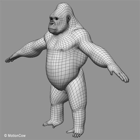 Gorilla 3d Model 249 Fbx Obj Lwo C4d Ma Blend Max Free3d