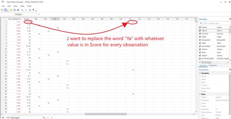 Stata How Do I Replace The Contents Of One Variable With That Of