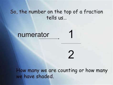 maths denominators and numerators content ppt