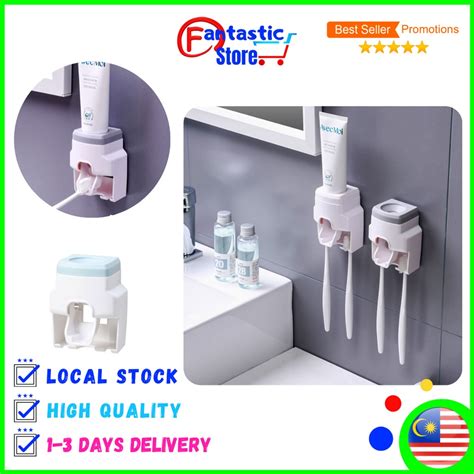 Toothpaste Squeezer Dispenser Toothbrush Holder Rack Rak Berus Ubat