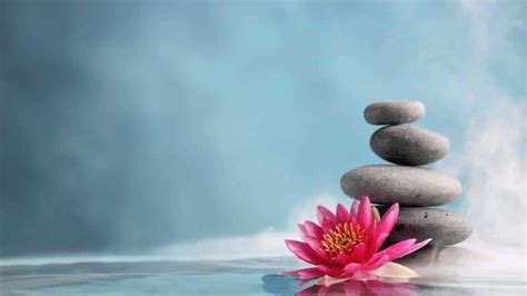 Stacked Massage Stones And Lotus Uhd K Wallpaper Pixelz