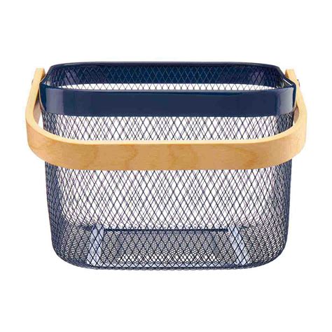 Wire Basket With Wooden Handle