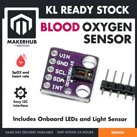 Blood Oxygen Sensor Max30102 Pulse Sensor Heart Rate Oxymeter Sensor Module Makerhub Malaysia Blood Oxygen Sensor Max30102 Pulse Sensor Heart Rate Oxymeter Sensor Module Makerhub Malaysia