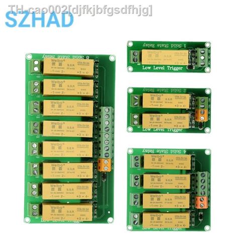 ﺴ 1 2 4 8 Channel 5V 12V 24V low level Trigger DC Control AC Solid State Relay Module load 5A