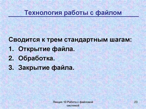 Работа с файловой системой лекция 10 презентация онлайн