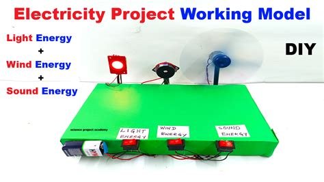 How To Make Electricity Project Working Model Light Wind And Sound