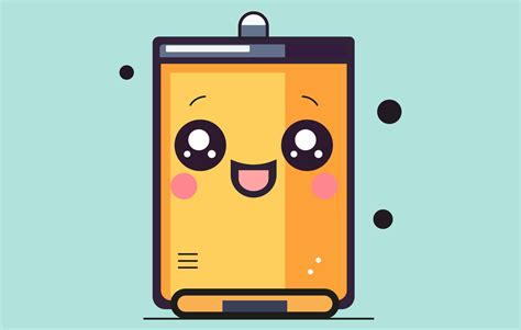Cute Battery Logo Vector Illustration Flat Design Cute Smiling Happy Battery Logo Cute Power