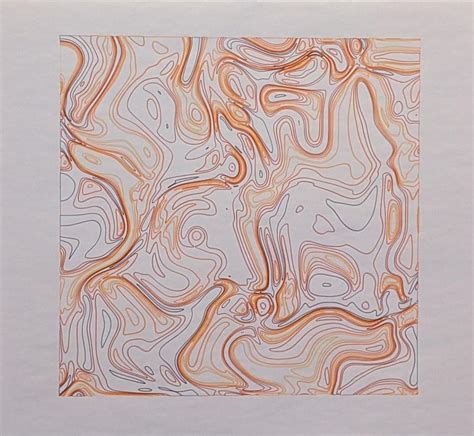 contours of warped noise blobs r plotterart