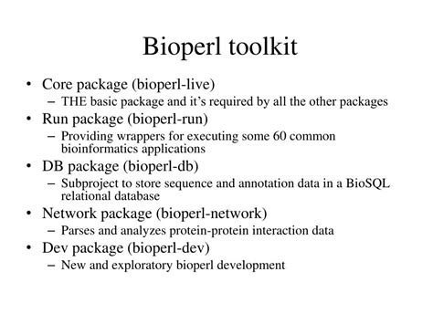 Ppt Bioperl Modules Powerpoint Presentation Free Download Id440898