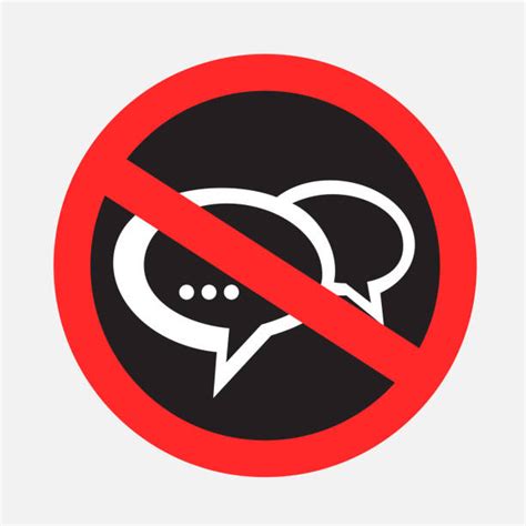 9100 Prohibido Hablar Ilustraciones De Stock Gráficos Vectoriales