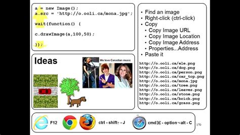 Computer Graphics Using Html5 Canvas Part 5 Getting Images From The