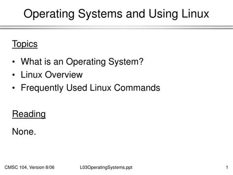 ppt operating systems and using linux powerpoint presentation free
