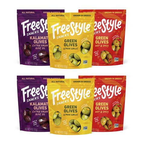 Freestyle Snacks Olive Snack Packs Jumbo Kalamata And Green Olives Al Groceryeshop