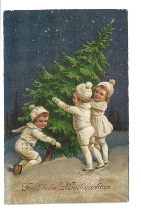 Fröhliche Weihnachten Kinder Tannenbaum 1927 Kaufen Auf Ricardo