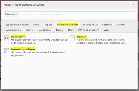Typo3 Content Element Mit Newcontentelementwizard Mitt München