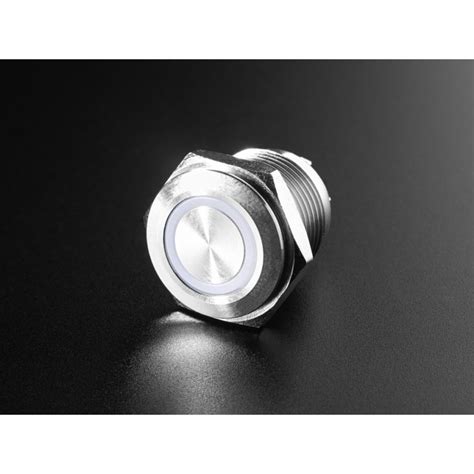 Push Button Chrome With RGB LED Ring 16 Mm Boutique Semageek