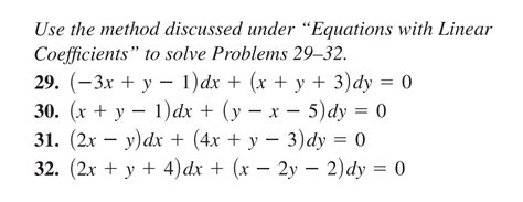 Solved Use The Method Discussed Under Equations With Linear Chegg