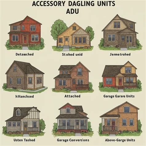 Different Types Of Accessory Dwelling Units Including Detached
