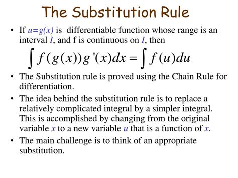 PPT The Substitution Rule PowerPoint Presentation Free Download ID