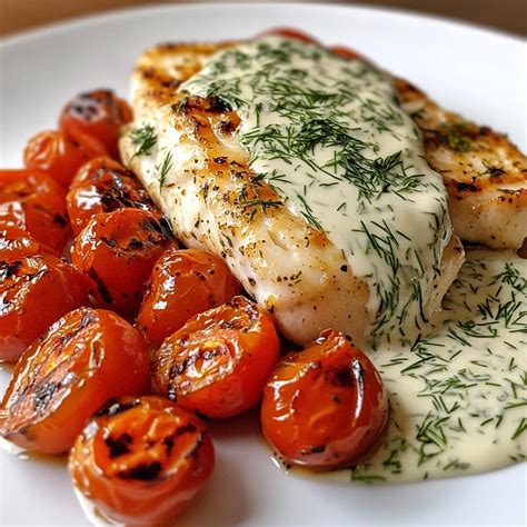 Easy Grilled Cod Recipe With Roasted Tomatoes In 30 Minutes Wilingga Recipes