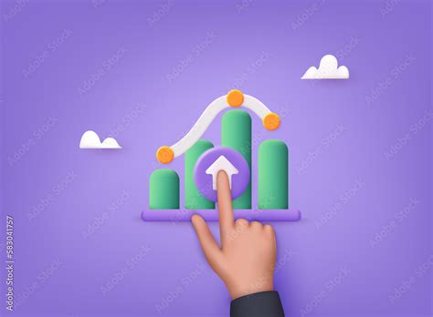 Businessman Hand Touching Point Graph Growth Or Increase Business Chart