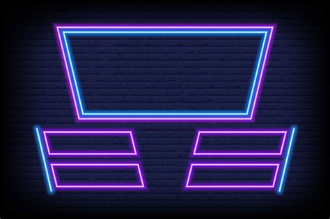 퀴즈 게임 네온 템플릿 벽돌 벽 배경에 퀴즈 쇼 질문을 위한 틀과 지적 경쟁을 위한 다양한 답변 벡터 배너 Led 옵션 메뉴 Led 조명에 대한 스톡 벡터 아트 및 기타