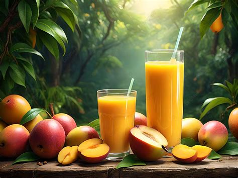 망고 복숭아 주스 신선한 이미지 배경 망고 복숭아 과일 주스 배경 일러스트 및 사진 무료 다운로드 Pngtree