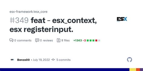 Feat Esx Context Esx Registerinput By Benzo Pull Request Esx Framework Esx Legacy