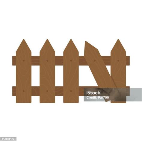 나무 울타리 아이콘입니다 컬러 실루엣 수평 정면도 벡터 간단한 평면 그래픽 그림입니다 흰색 배경에 격리된 개체입니다 격리 갈색에