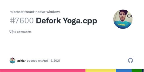 Defork Yogacpp · Issue 7600 · Microsoftreact Native Windows · Github