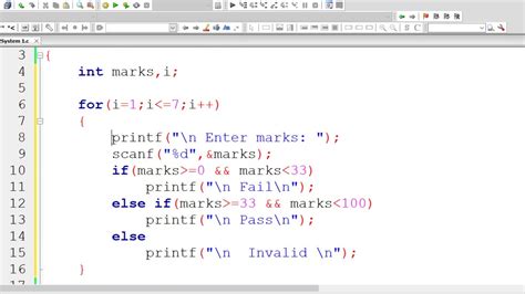 C Programming Example Grading System Youtube
