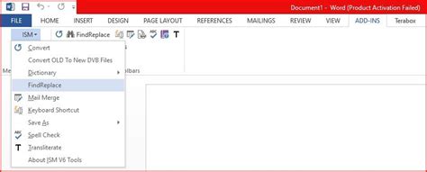 how to use find and replace on ms word ism v6 software