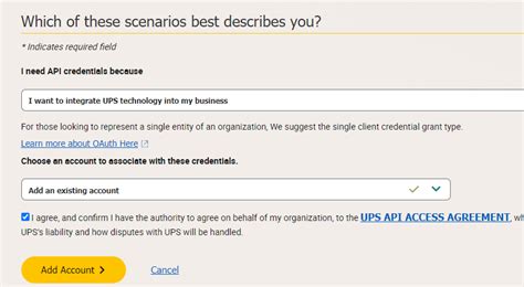 ups how to get oauth api credentials intelligent logistics