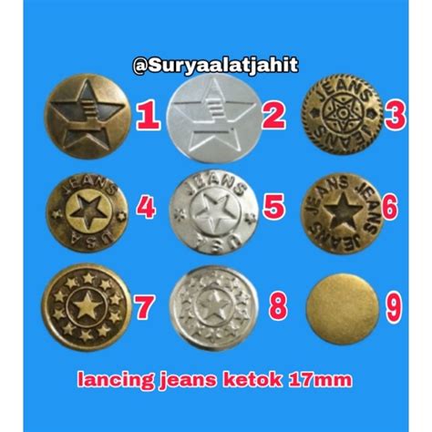 Jual Kancing Jeans 17mm Nekel 1pak Rp74000±950set Shopee Indonesia