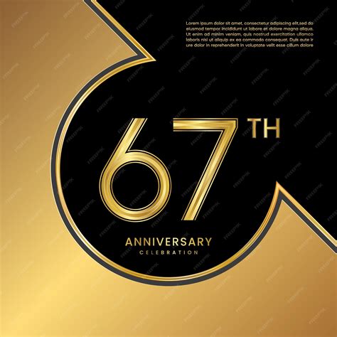 Diseño De Plantilla De Celebración Del 67 Aniversario Con Textura