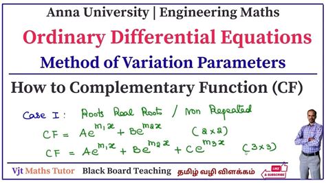 Ordinary Differential Equations Ode How To Find Complementary