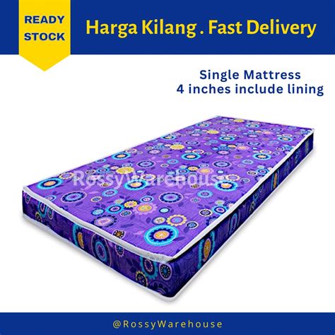4 Inches Foam Single Mattress Single Mattress Budget Tilam Bujang 4 Inci Tilam Foam Single