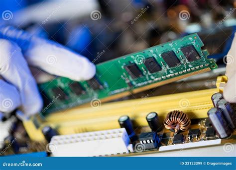 Computer RAM Memory Card Stock Image Image Of Foreground