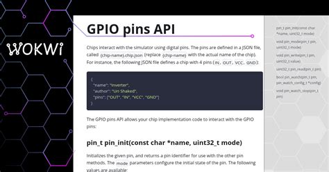 Gpio Pins Api Wokwi Docs