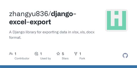 Github Zhangyu836django Excel Export A Django Library For Exporting