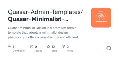 GitHub Quasar Admin Templates Quasar Minimalist Design Quasar Minimalist Design Is A Premium