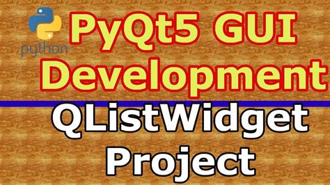 PyQt Simple Project With QListWidget Python GUI YouTube