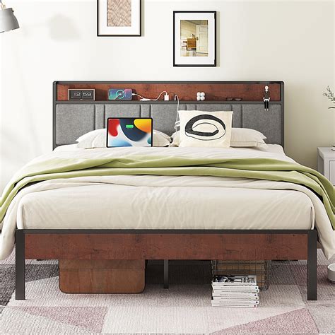 Nisien Queen Bed Frame Platform Bed Queen Size With Chile Ubuy