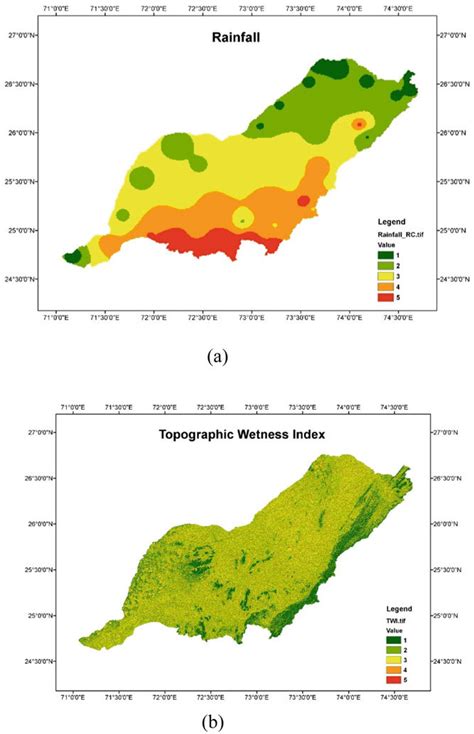 28 flash flood conditioning factors used to create the flash flood