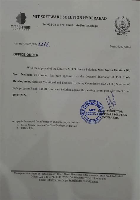 Syeda Umaima On Linkedin Navttc Fullstackdevelopment