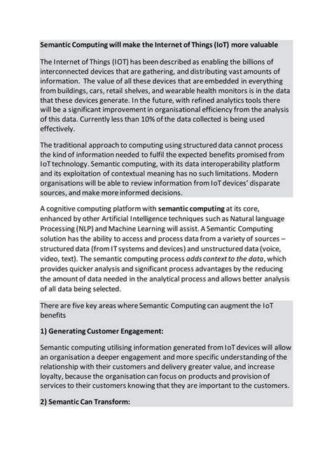Semantic Computing Will Make The Internet Of Things 2 Pdf