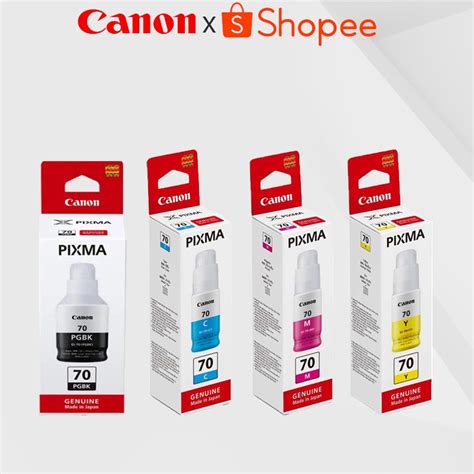 Original Canon Gi Gi Gi Pg Black Cyan Magenta Yellow Refill Ink Bottles For Canon