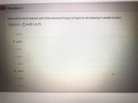 Solved Question 3 Select All The Terms That Are Part Of The